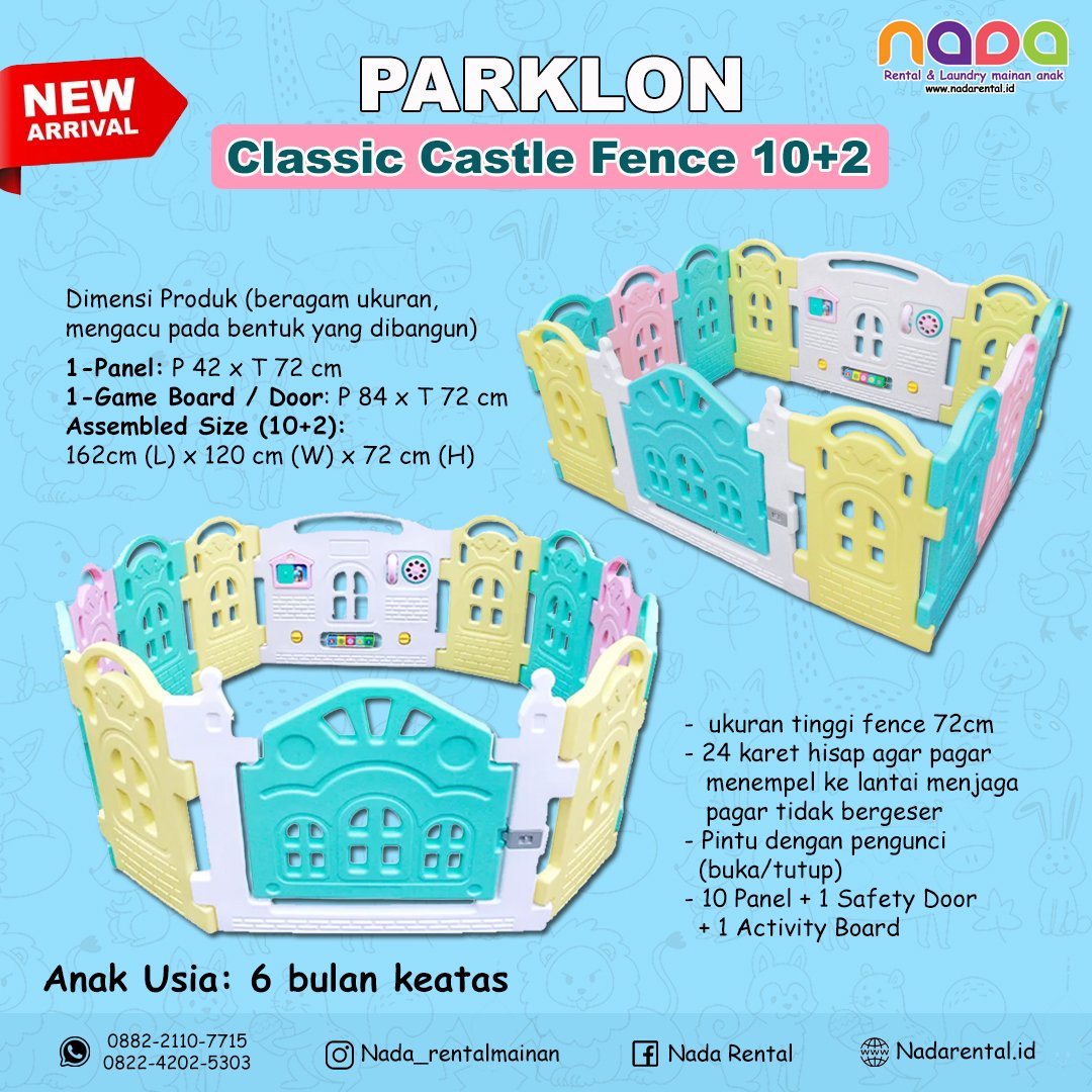 PARKLON CLASSIC CASTLE FENCE 10 2 Di Nadarental id Adalah Rental Mainan 